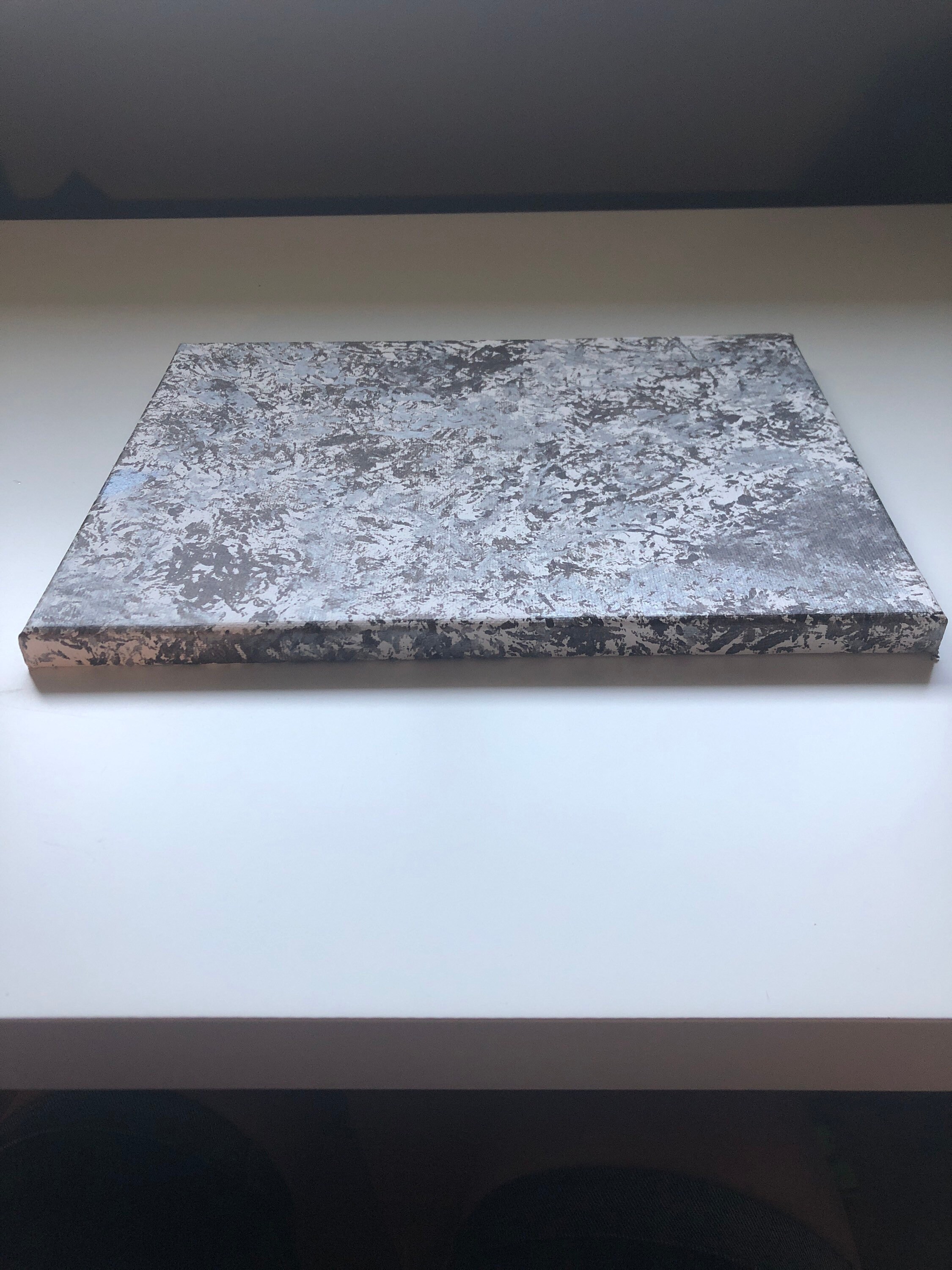 Black and Silver String Painting - Etsy