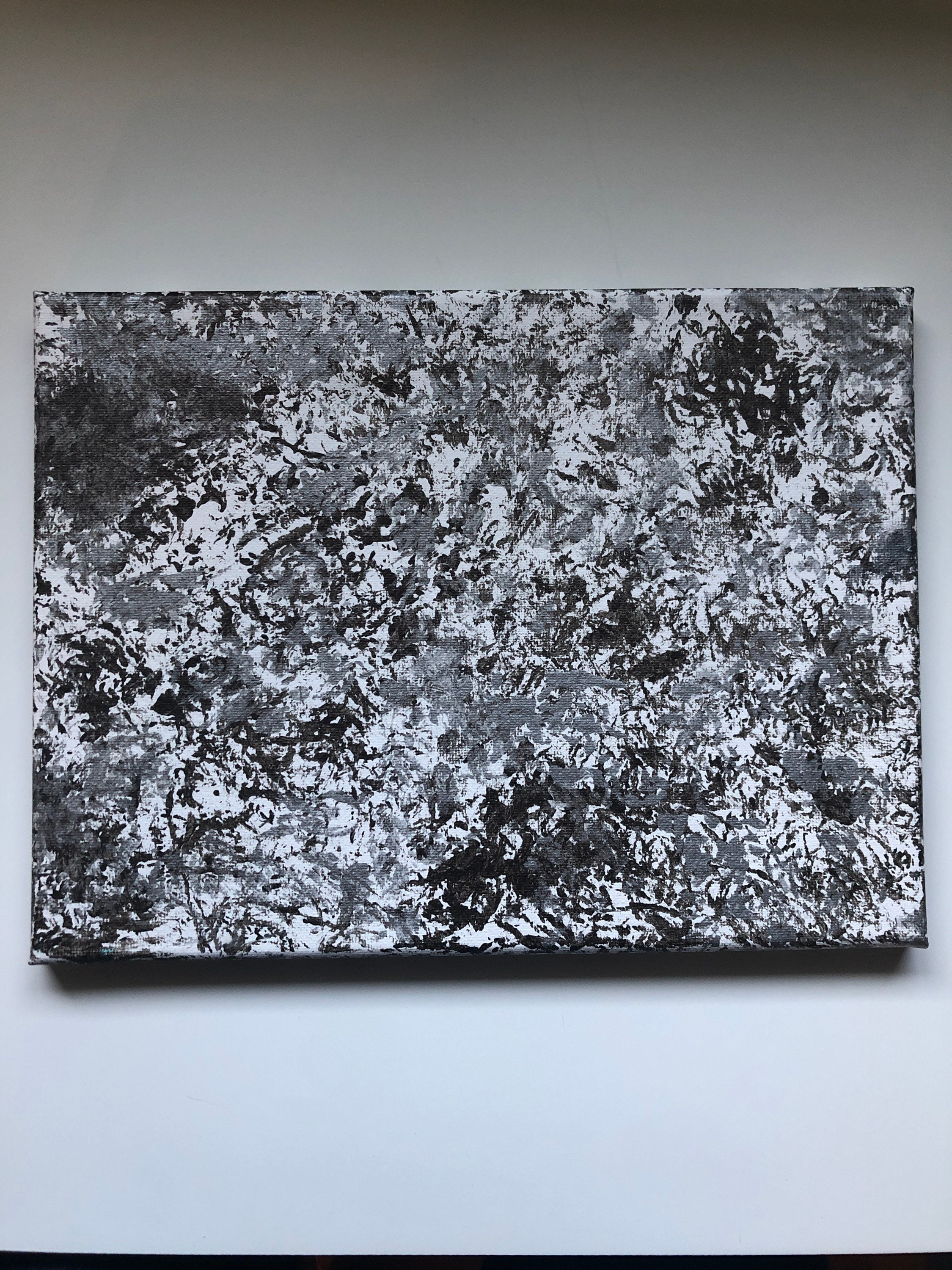 Black and Silver String Painting - Etsy