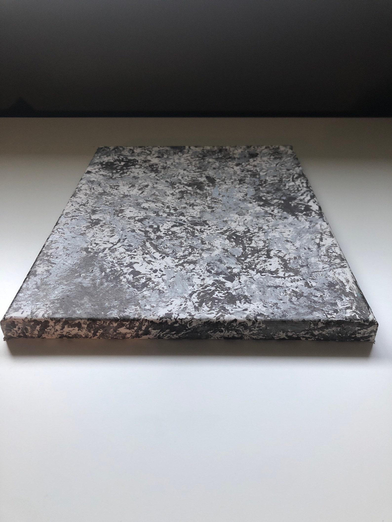 Black and Silver String Painting - Etsy