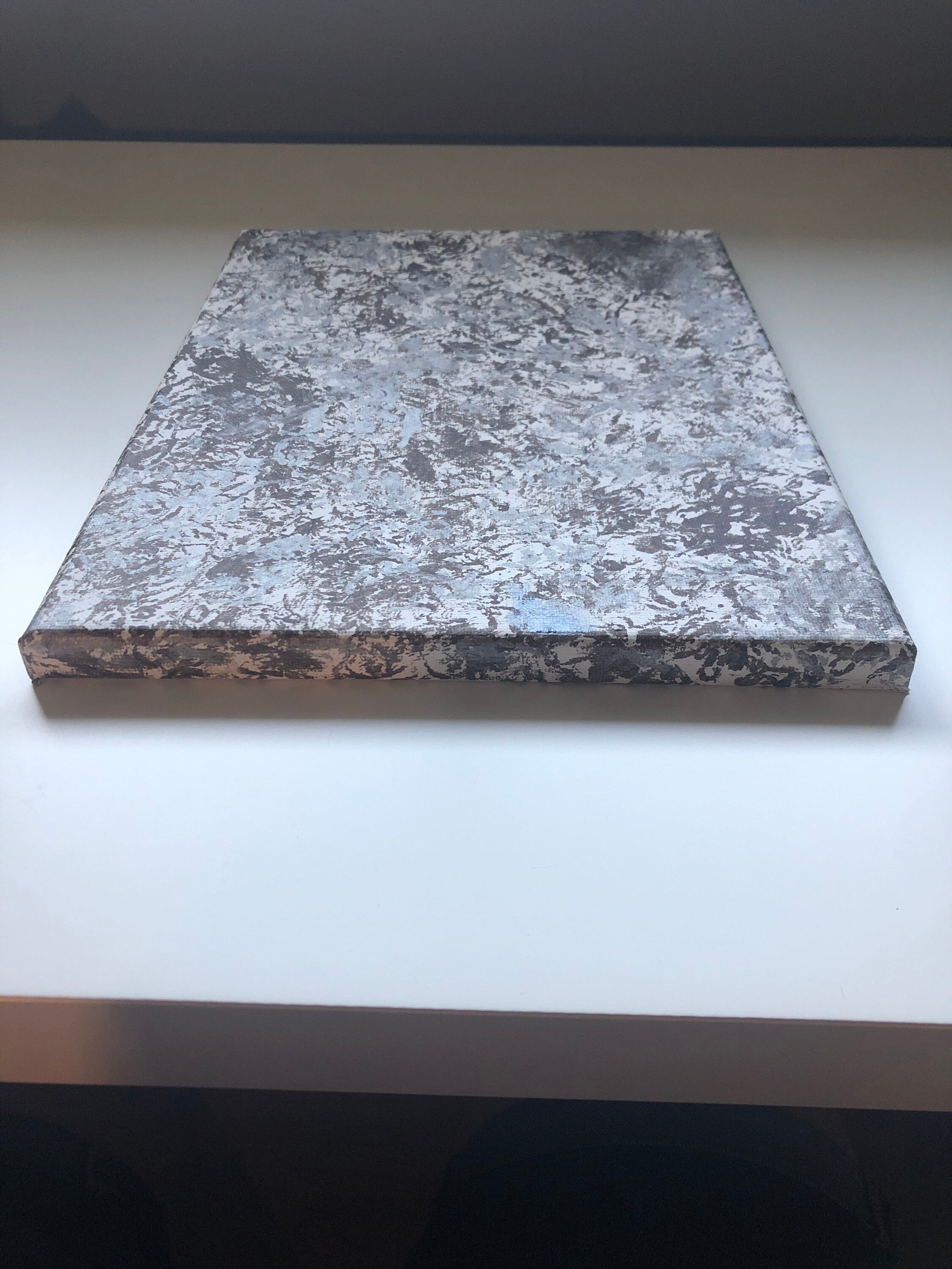 Black and Silver String Painting - Etsy