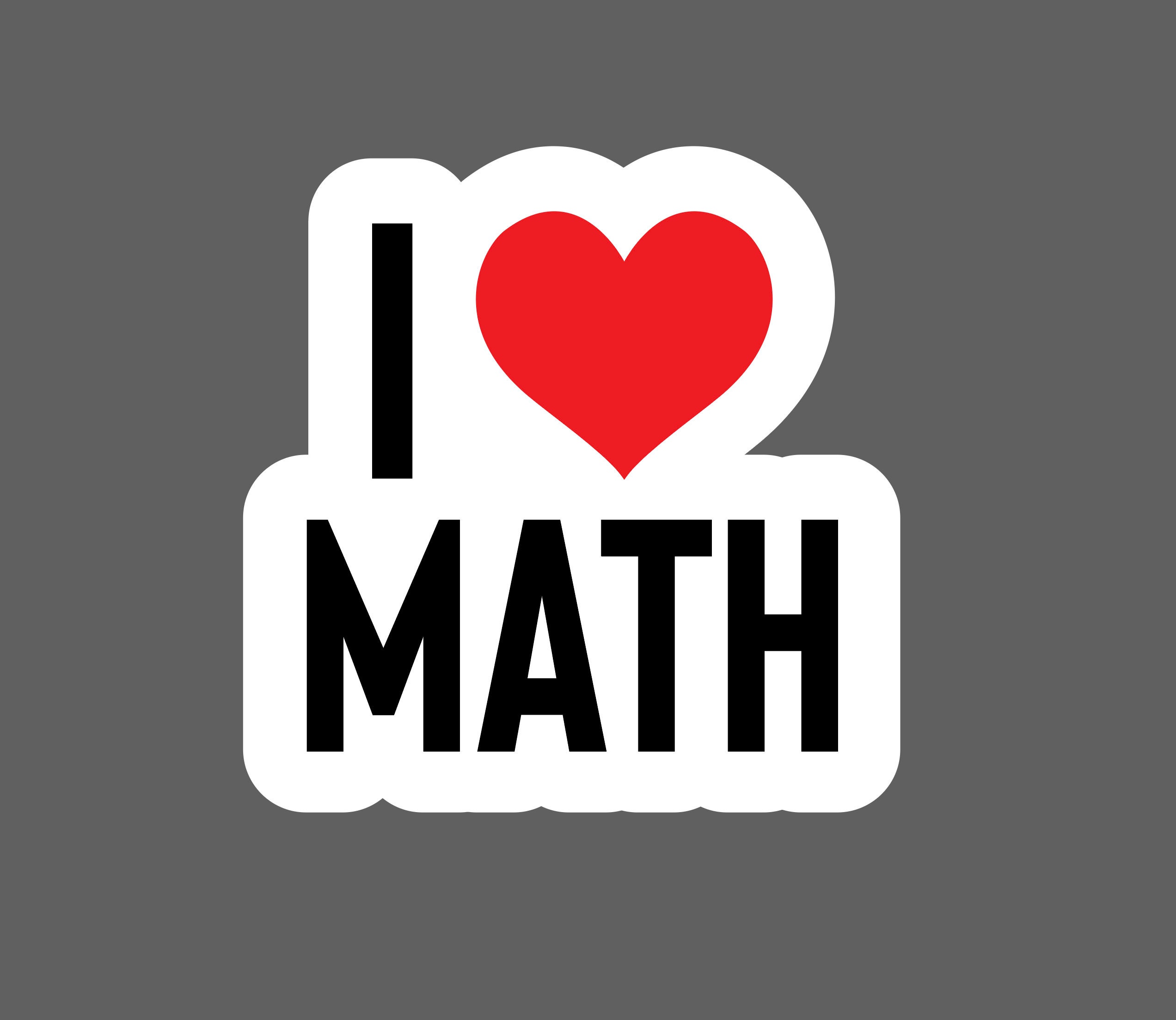 I love Math Vinyl Sticker for Laptop or Water Bottle | Etsy