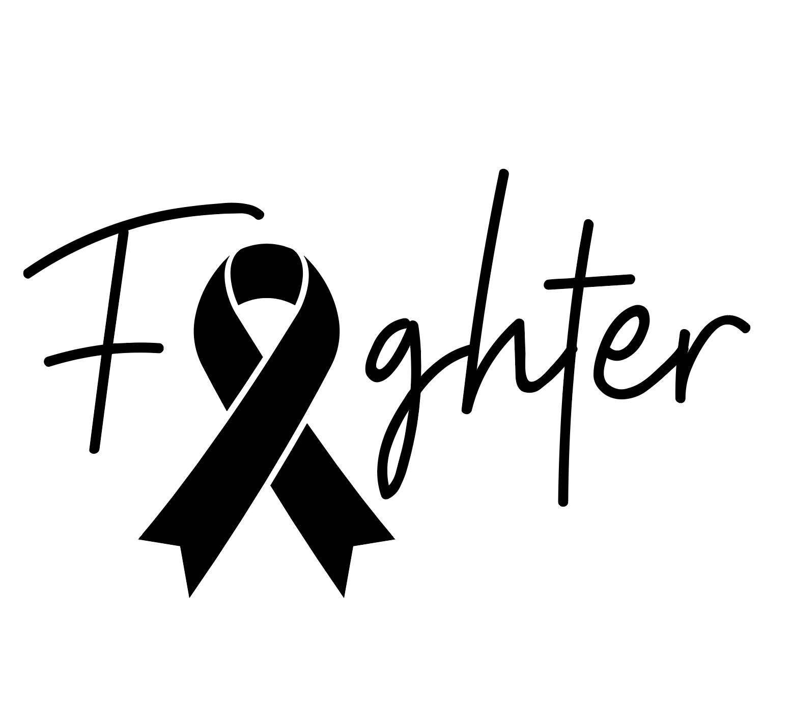 Fighter Cancer Ribbon SVG DIGITAL DOWNLOAD | Etsy
