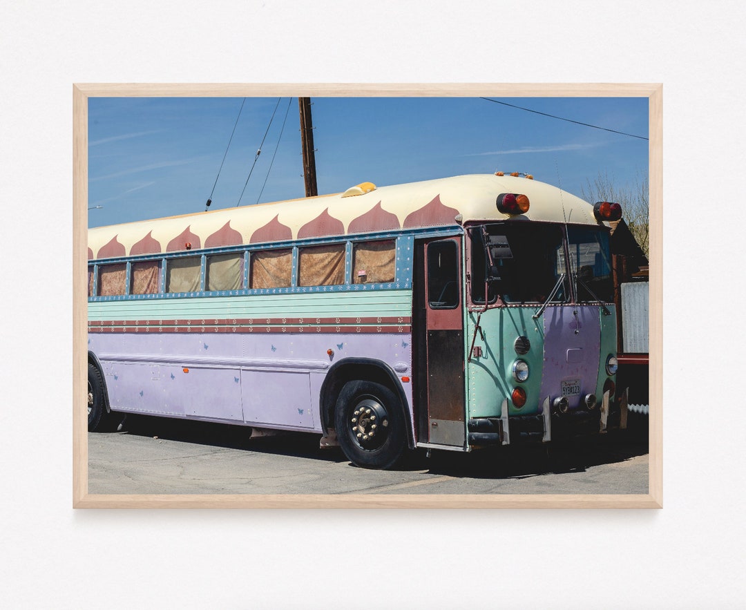Hippy Bus Colorful Photo | Desert Art Photograph | High Quality Digital ...