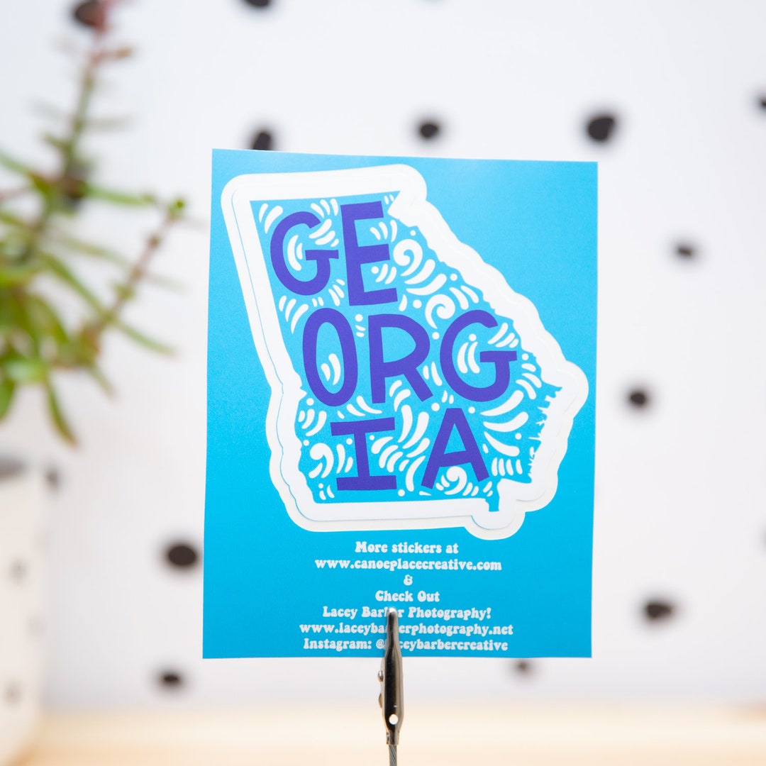 BLUE Georgia Sticker Vinyl Sticker for Water Bottle or - Etsy