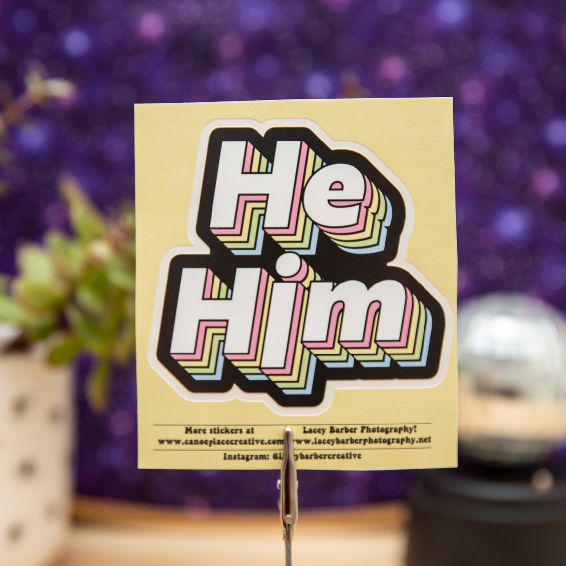 Pronoun Sticker Vinyl Sticker for Laptop or Water Bottle | Etsy