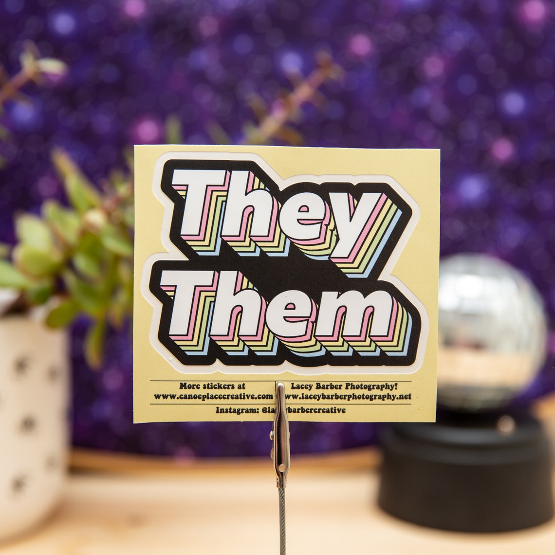 Pronoun Sticker Vinyl Sticker for Laptop or Water Bottle | Etsy