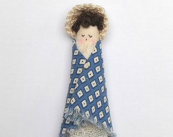 Regency Raggie Miniature Cloth Doll, Georgian Baby, Child Dollhouse ...