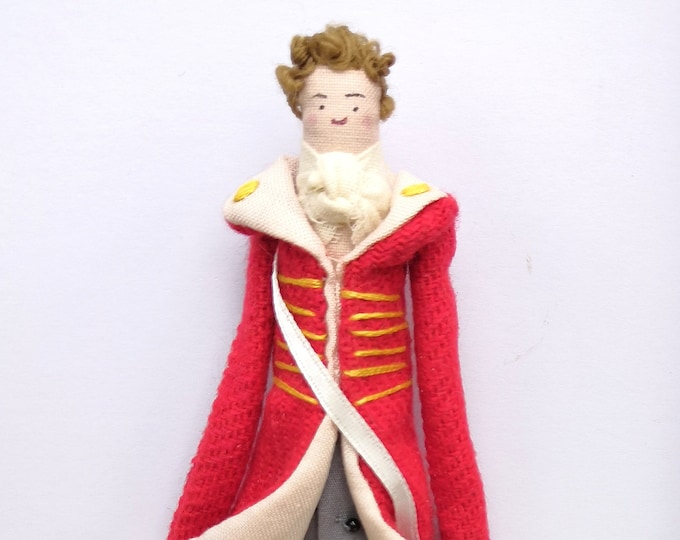 Regency Raggie Miniature Cloth Doll, Redcoat Soldier Dolls House Figure ...