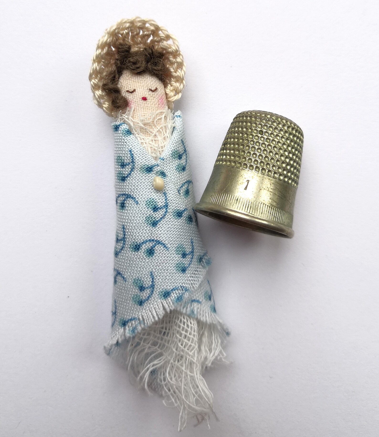 Regency Raggie Miniature Cloth Doll, Georgian Baby, Child Dollhouse ...