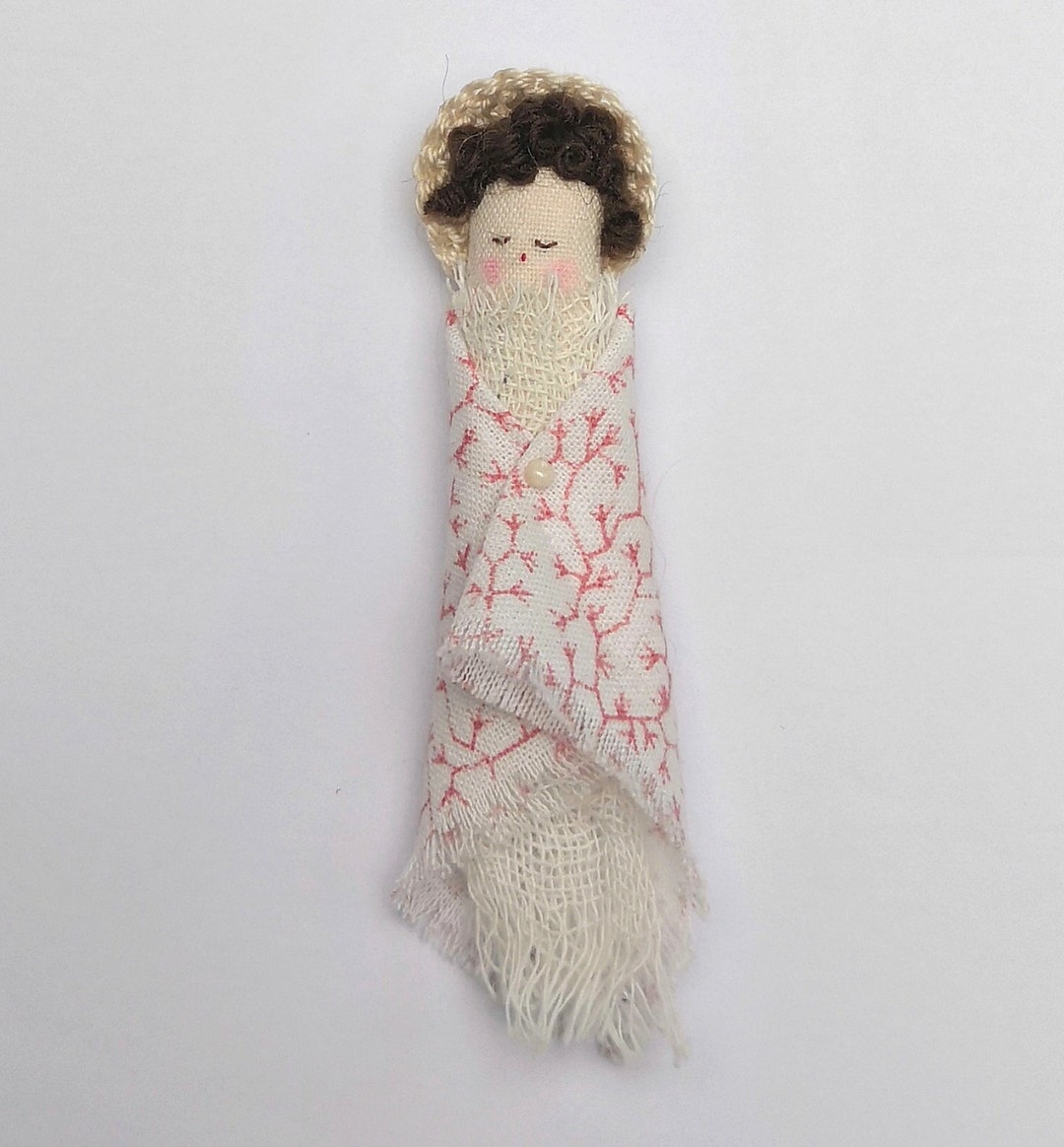 Regency Raggie Miniature Cloth Doll, Georgian Baby, Child Dollhouse ...