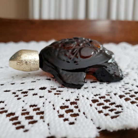 Vintage Avon Turtle Perfume Cologne Decanter Bottle - Gem