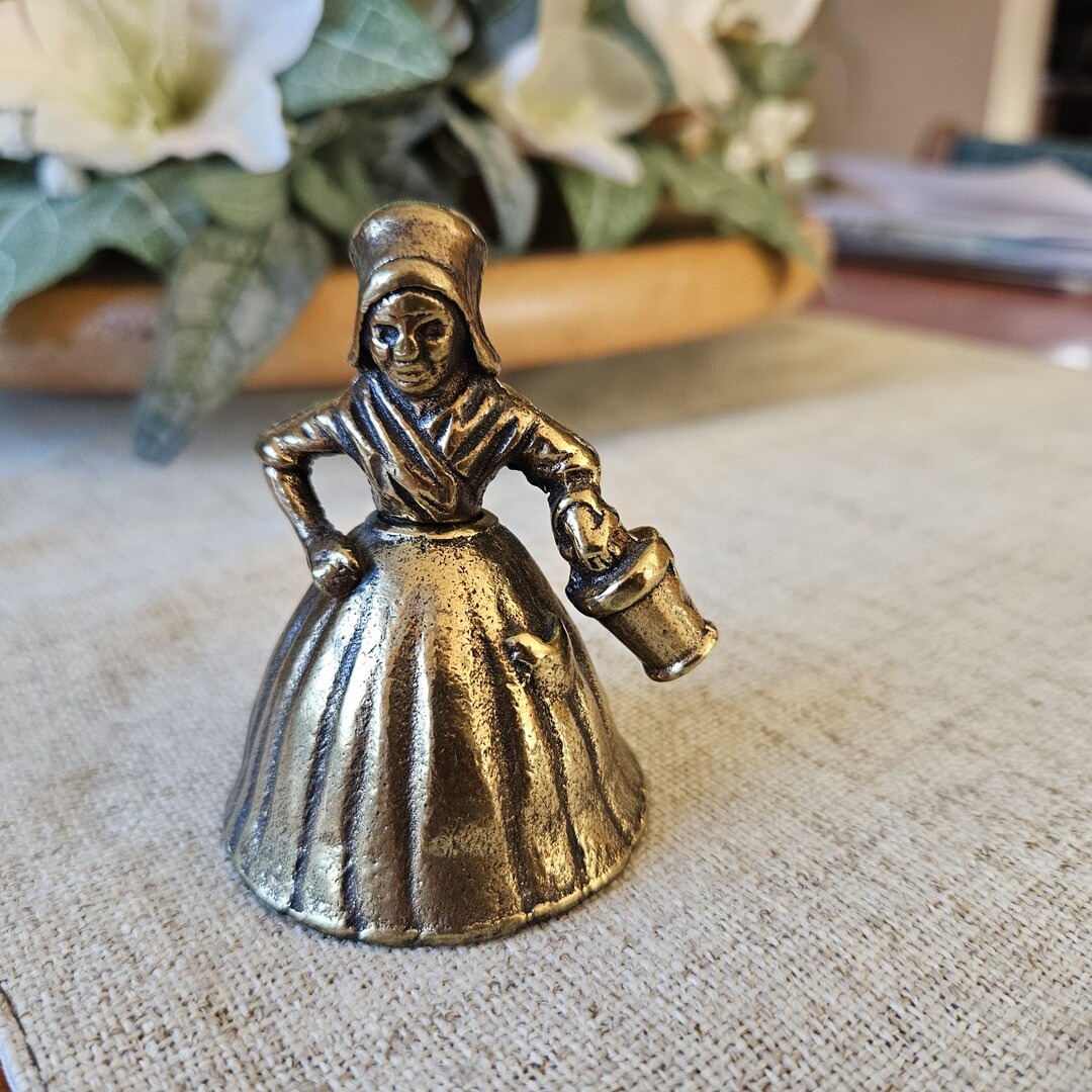 Vintage Brass Bell Milk Maid - Etsy Canada