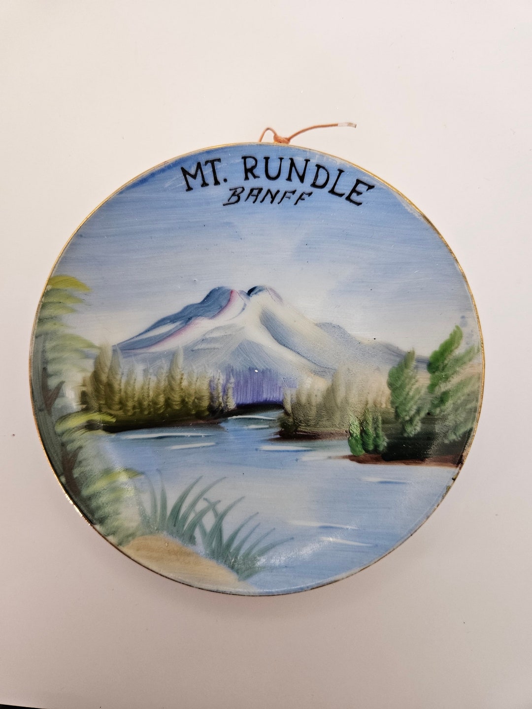 Vintage Mount Rundle Banff Hand Painted Small Souvenir Plate - Etsy