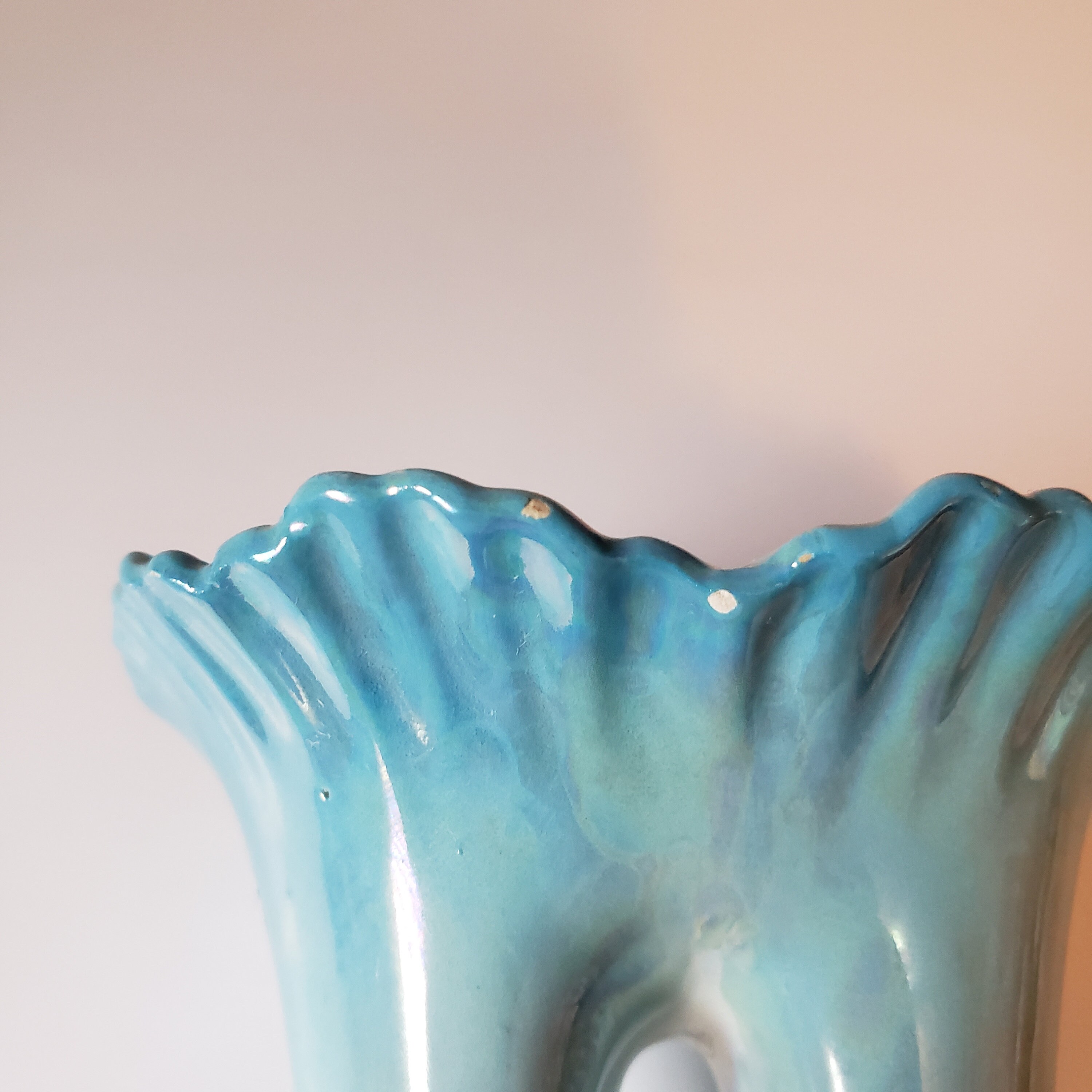 Vintage Lusterware Vase Made in Japan Blue White Flowers - Etsy