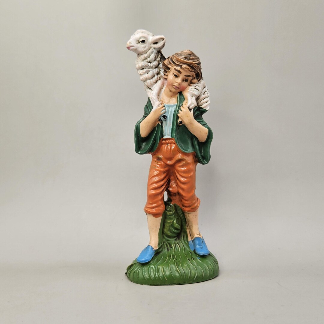Vintage Nativity Shepherd Boy Figurine Italy 91 - Etsy