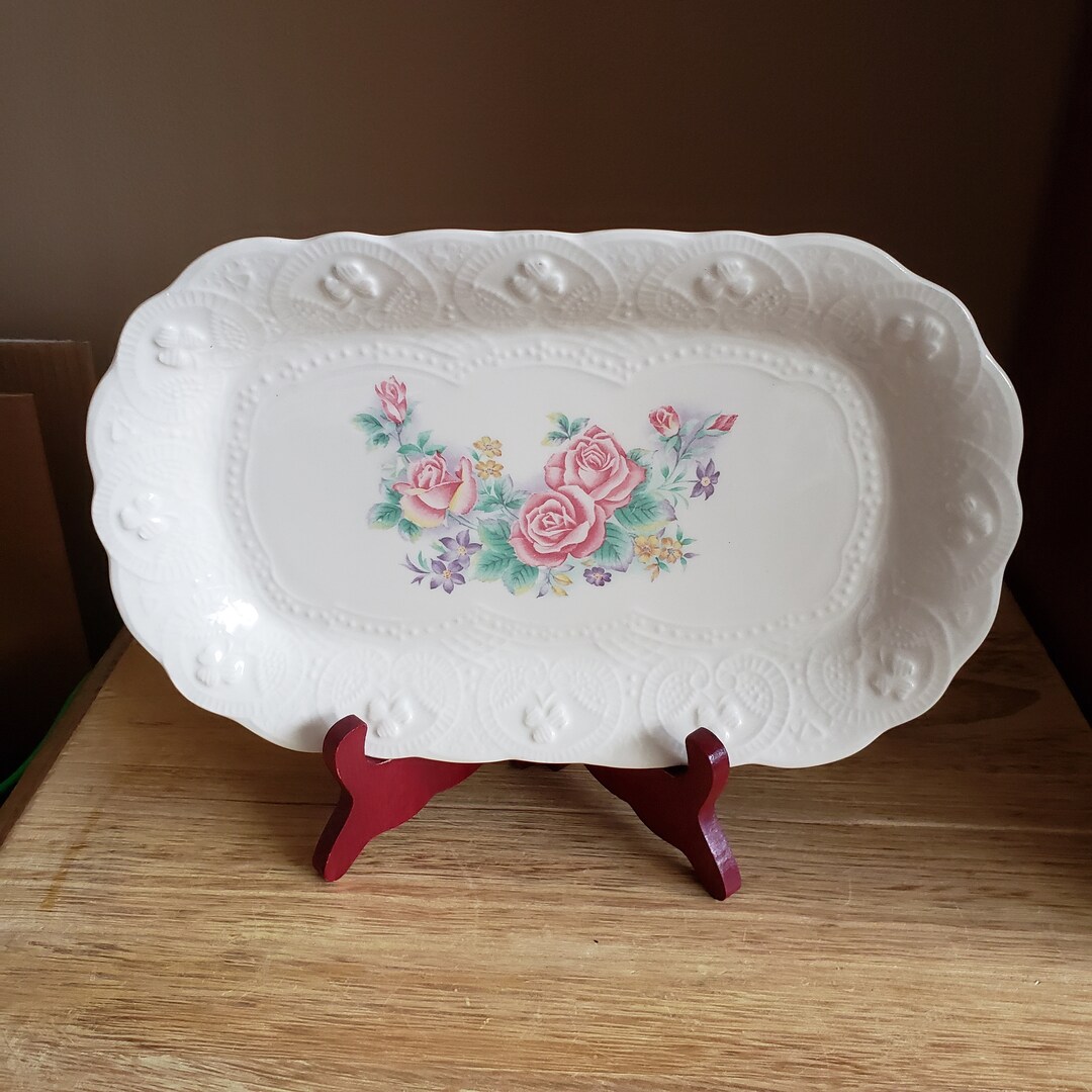 Vintage Hanagen Japan Roses W/ Shamrocks Serving Tray - Etsy