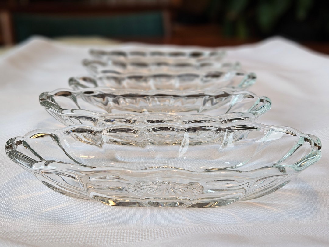 Anchor Hocking Banana Split Glass Dishes Fountainware Clear - Etsy