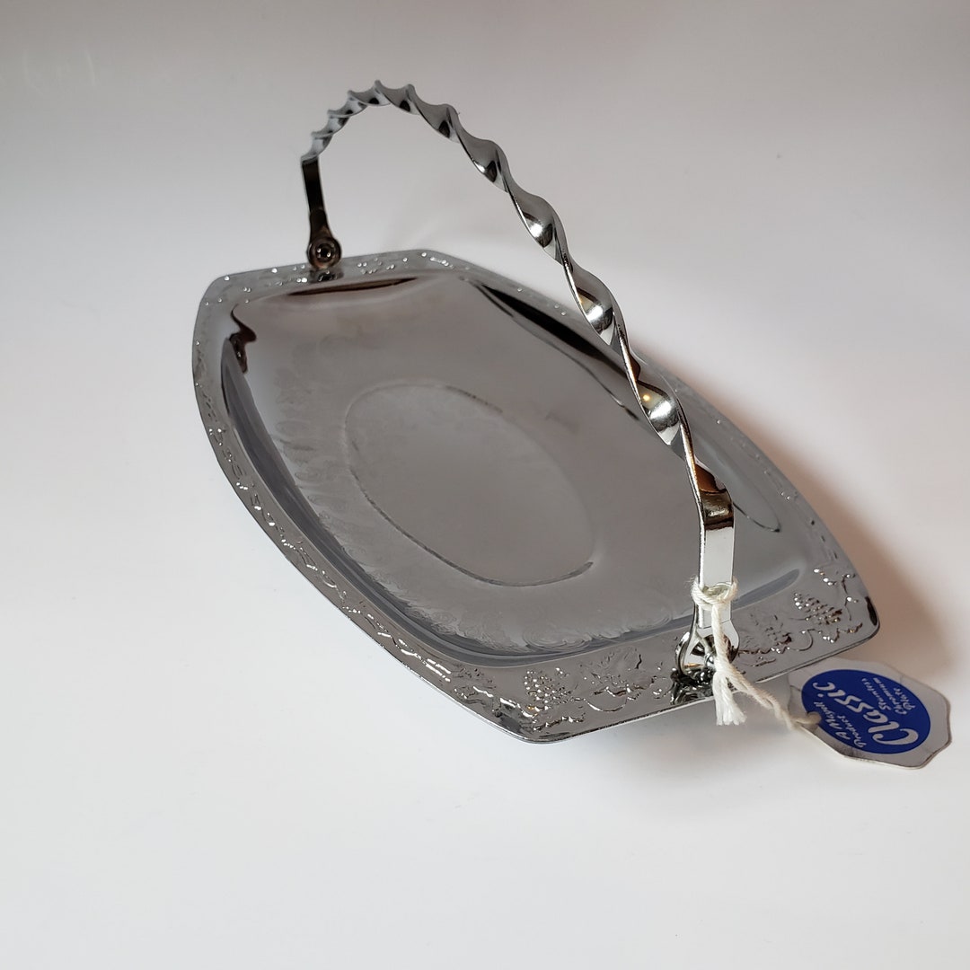 Vintage Mayell "classic" Stainless Chromium Plate Silver Serving Tray ...