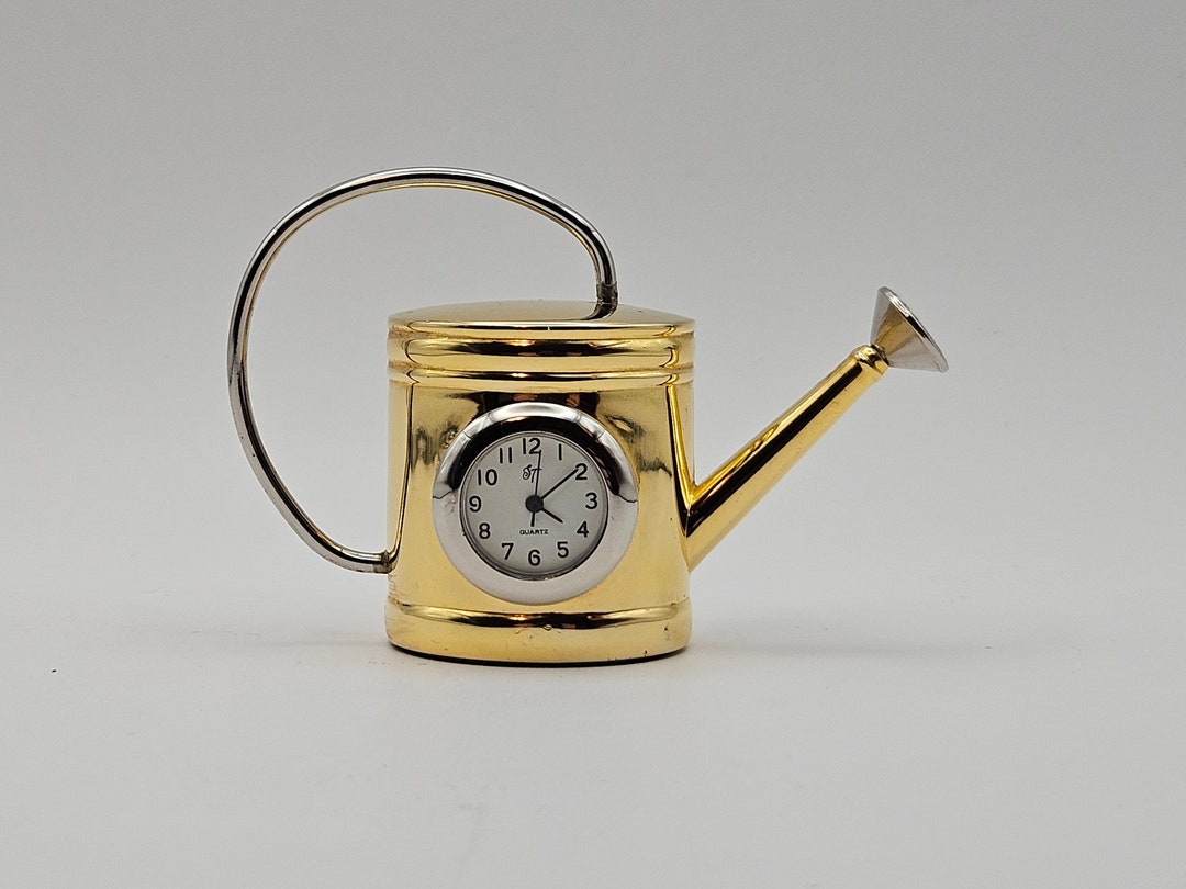 Miniature Watering Can Desk Clock - Etsy