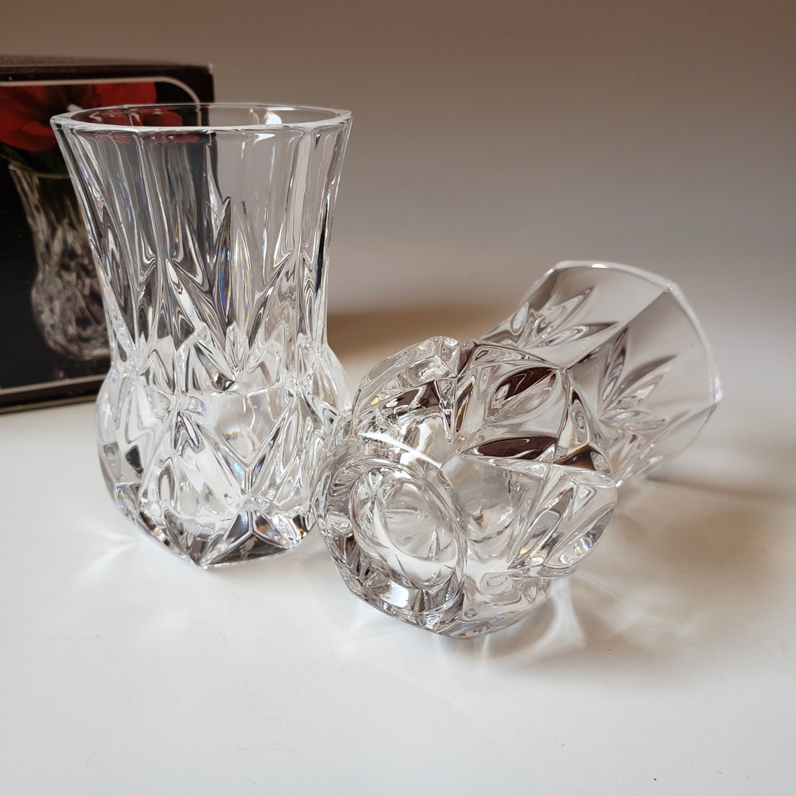 RCR Royal Crystal Rock Pair of Bud Vases With Original Box | Etsy