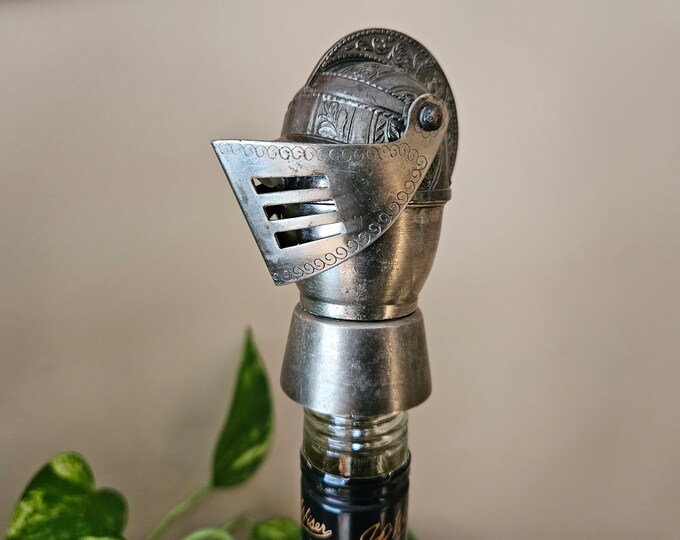 Vintage Medieval Knights Head Bottle Stopper Pourer Metal - Etsy