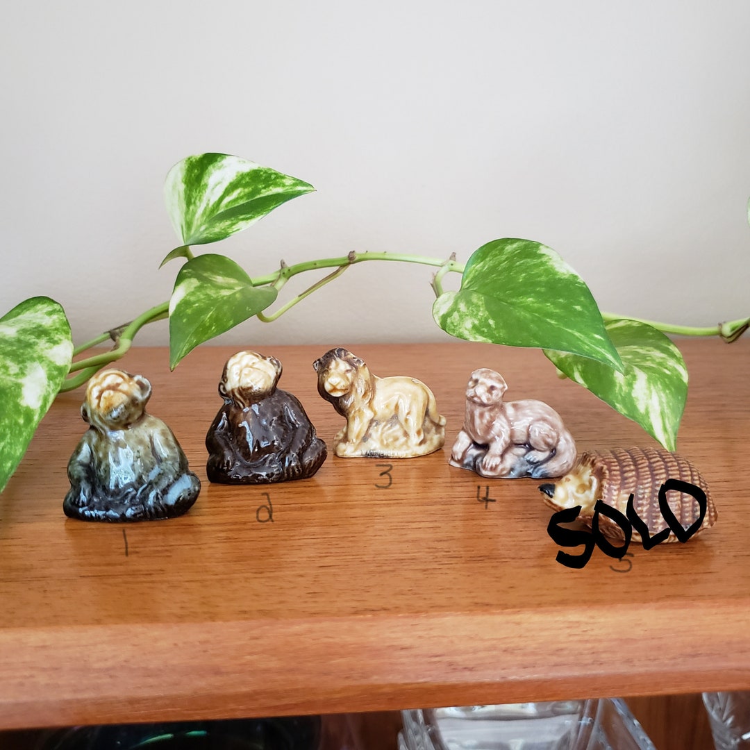 Vintage WADE Whimsies Red Rose Tea Animal Figurines - Etsy