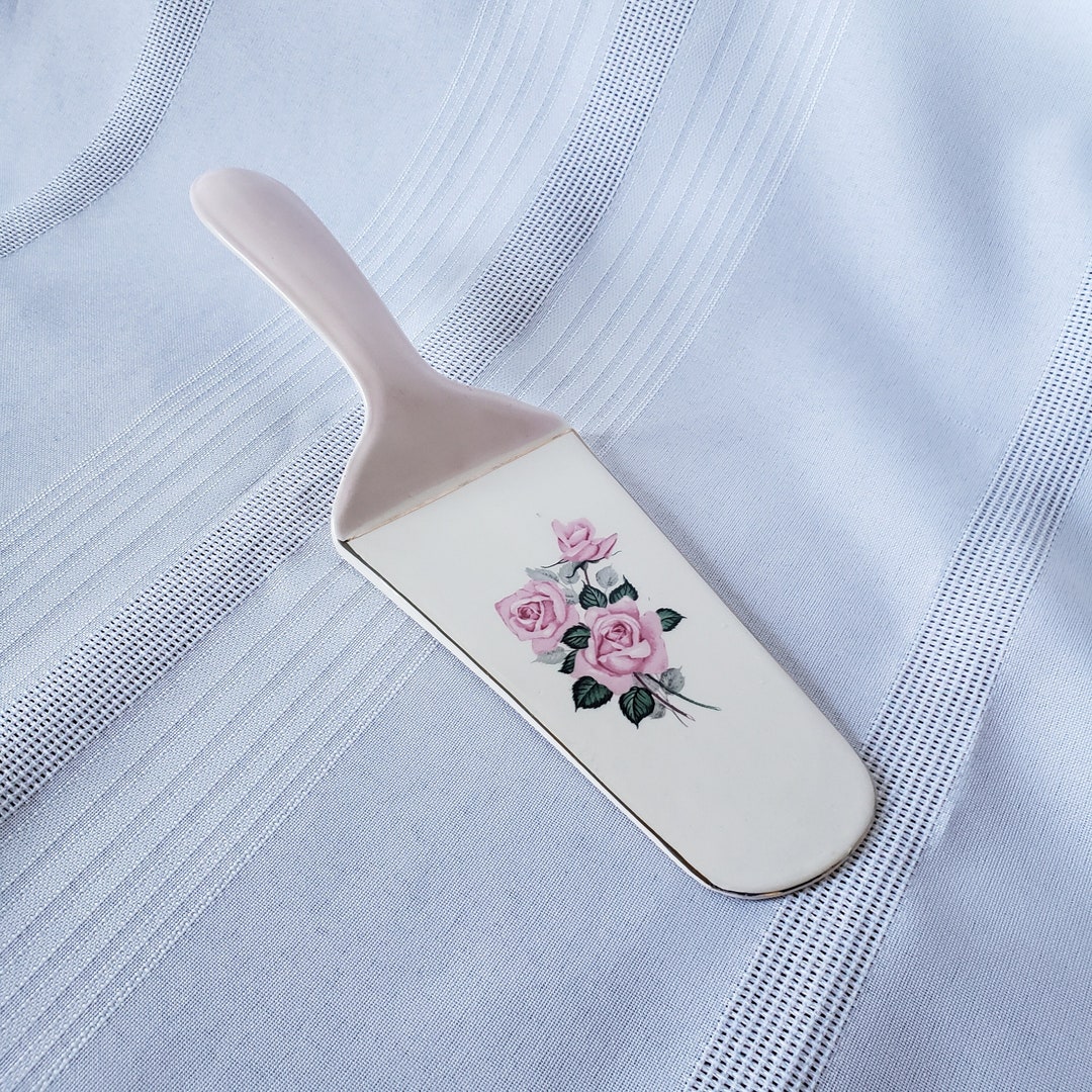 Vintage Royal Tudor Ware Pink Roses Cake Server - Etsy