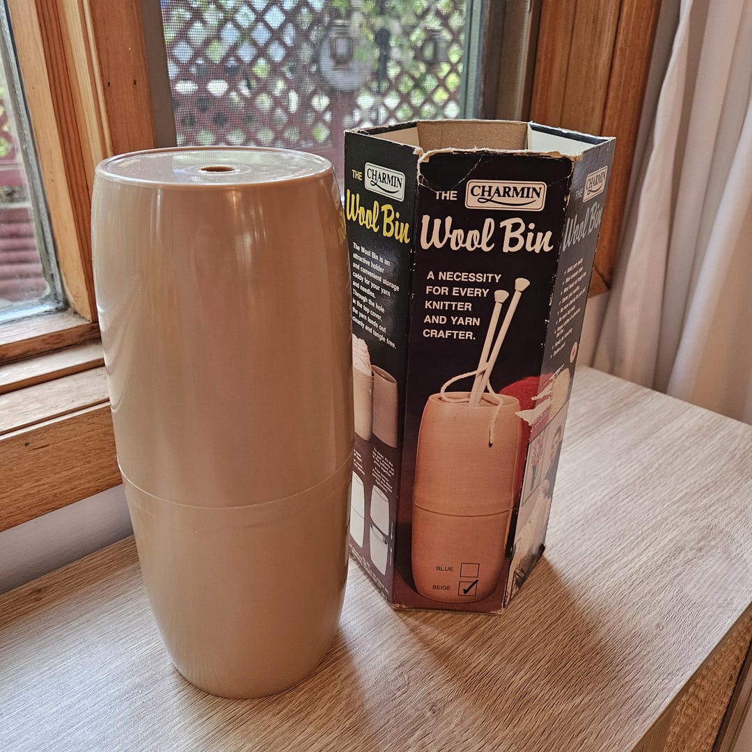 Vintage Yarn Wool Holder Dispenser for Knitting "the Charmin WOOL Bin ...