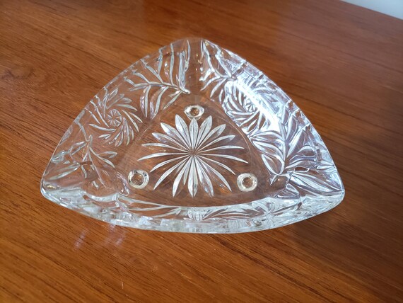 Vintage Hazel Atlas Glass Triangle Footed Ashtray With - Etsy