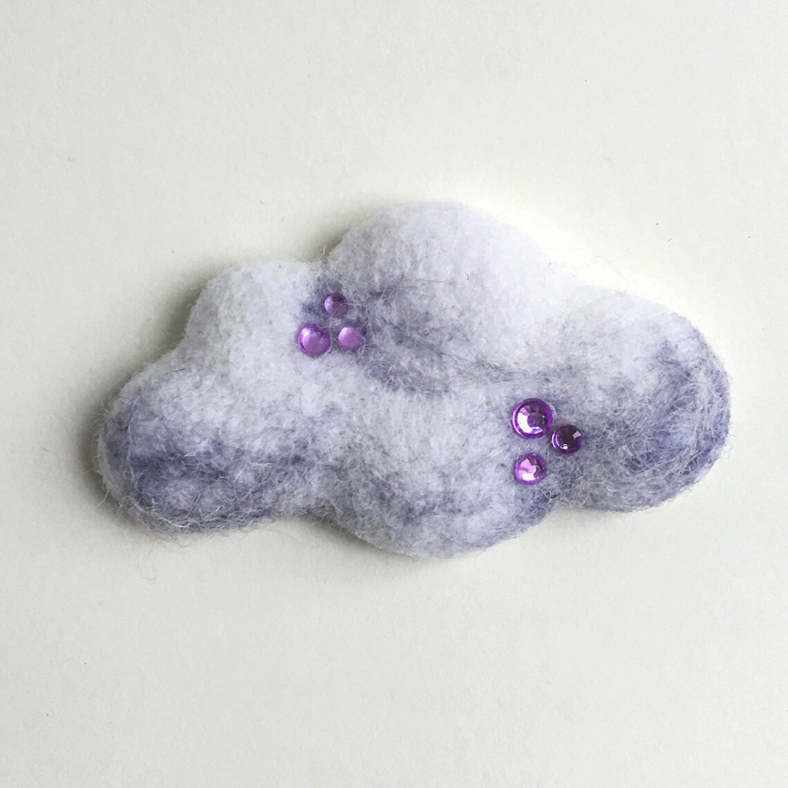 Needle Felted Cloud Brooch - Etsy