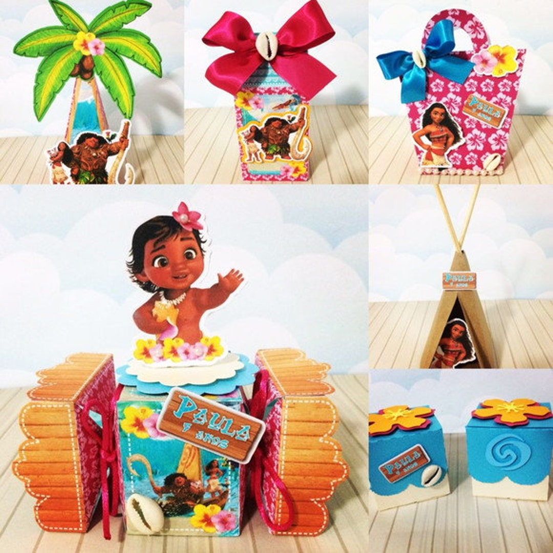 Moana Box Silhouette Pdf, Personalized Party Supplies - Etsy