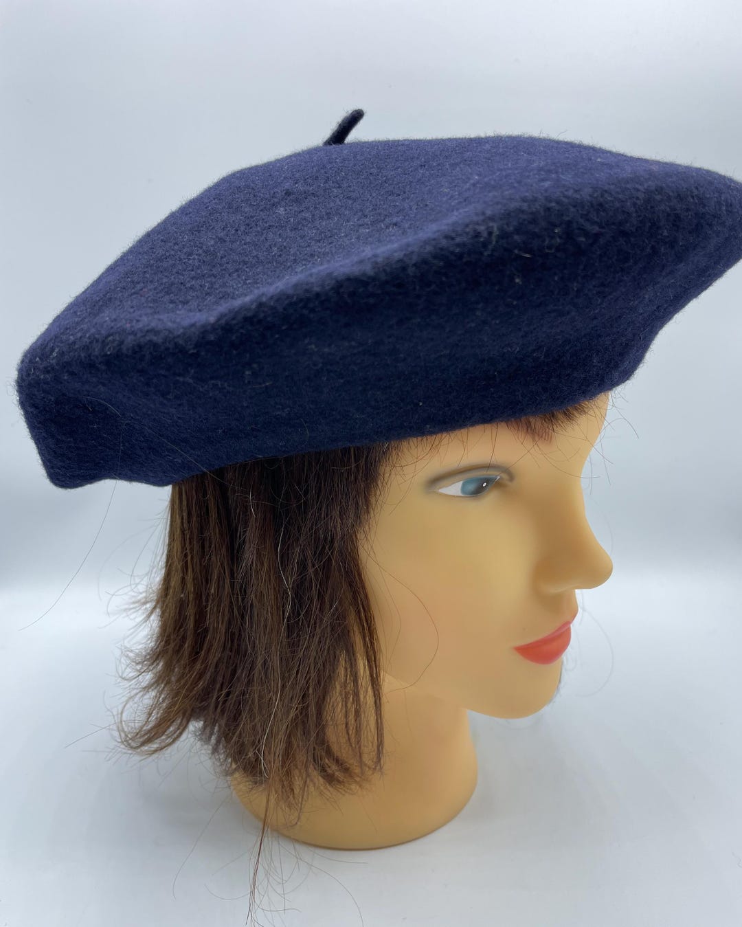 Navy Blue Wool Beret From France Classic Basque French Beret Hat ...