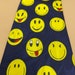 Smily Face Emoji Vintage Black Tie Yellow Smiley Face A. Rogers Necktie ...