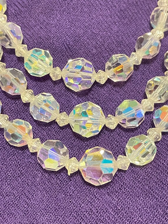 TRIPLE LAYER NECKLACE | Vintage Crystal Beads Necklac… - Gem