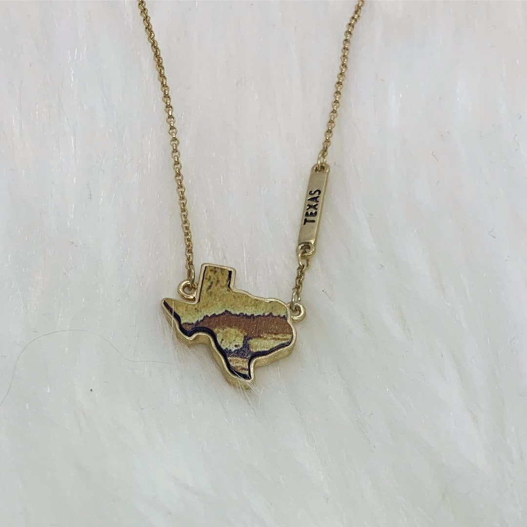 State Texas Necklace, Texas, State Necklace, Texas Necklace, Texas Girl ...