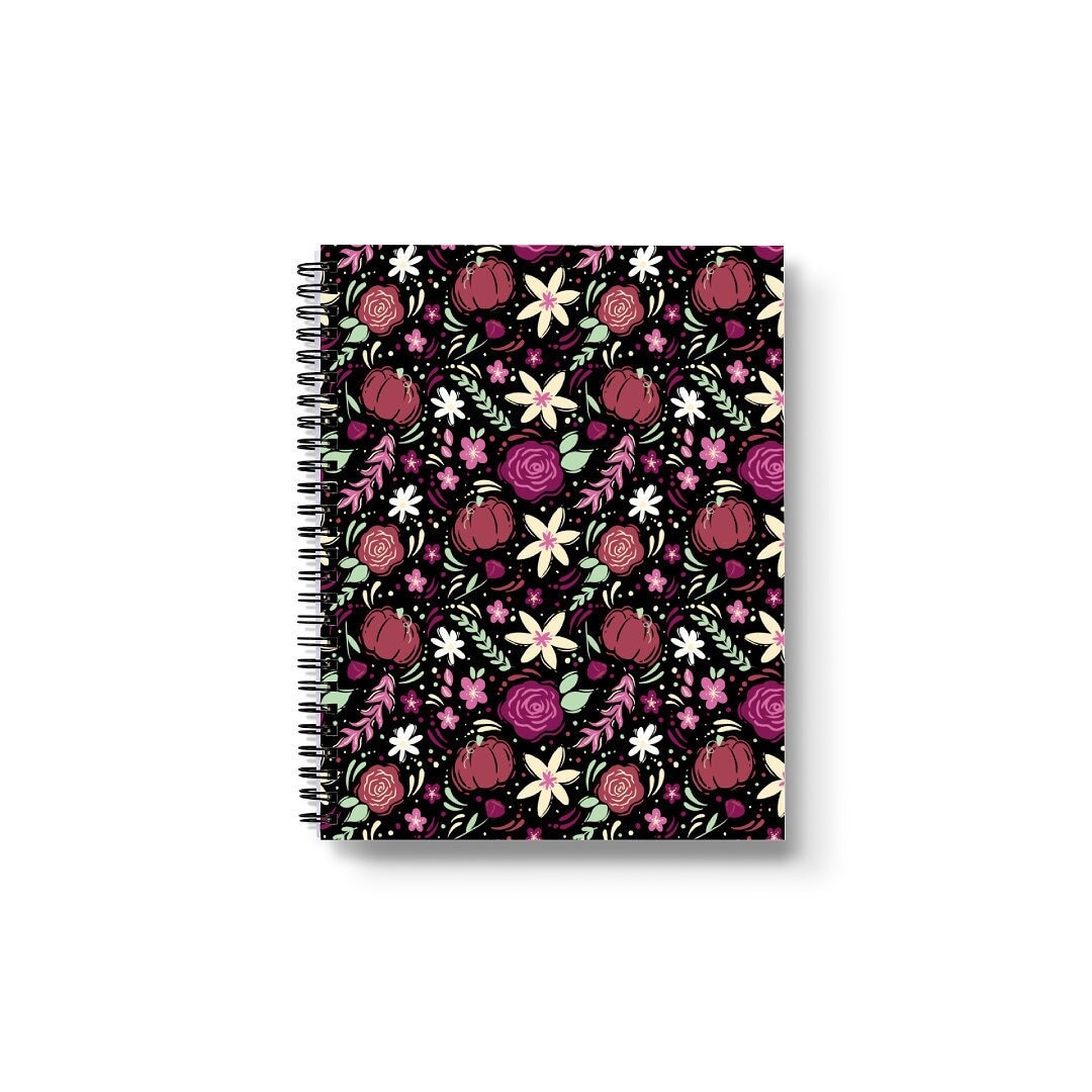 Floral Spiral Notebook Notebook 7x9 120 Lined Pages Notebook Floral ...