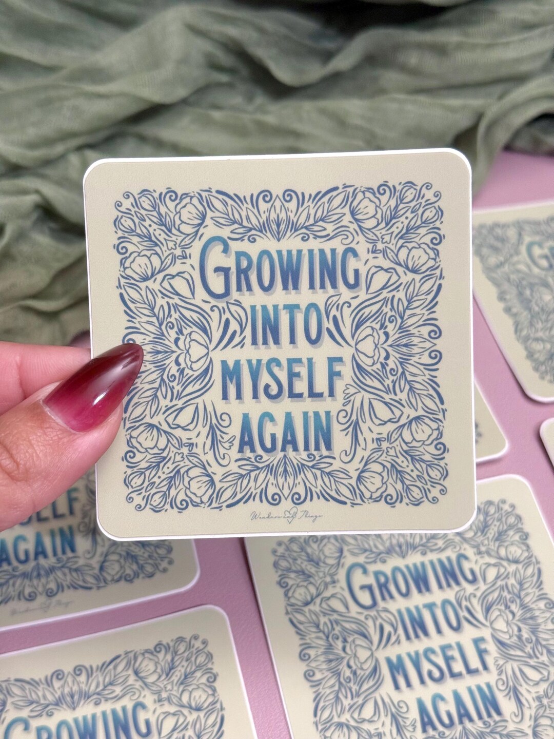 Growing Into Myself Vinyl Sticker | 3" Vinyl Sticker | Weatherproof and ...