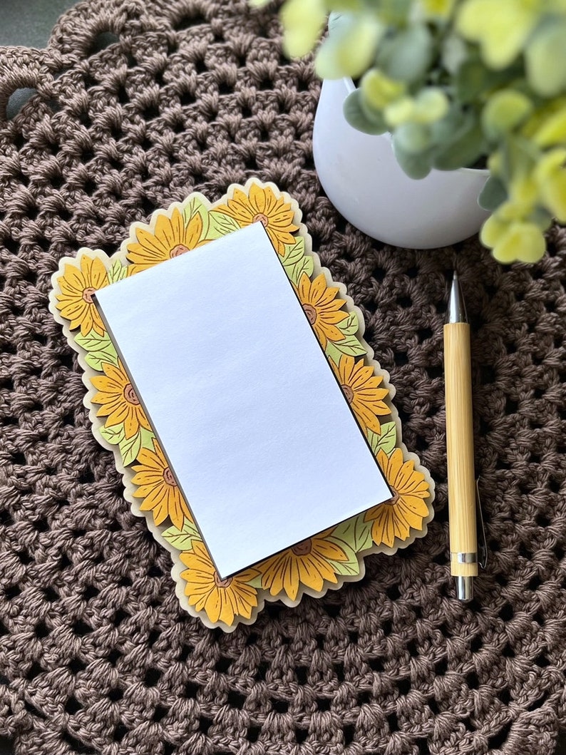 Daisy Flowers Notepad Holder 3x5 Notepad Holder Notepad Note Taking ...