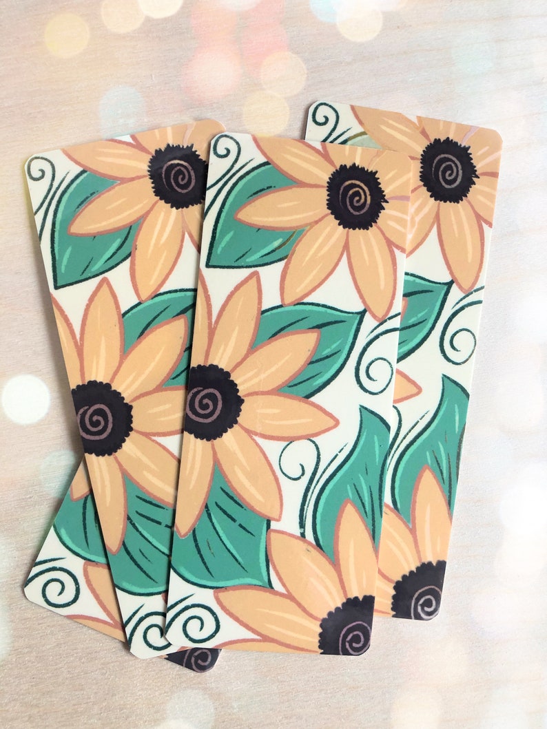 Sunflower Bookmark | Handmade Bookmark | Laminated Bookmark |cardstock ...