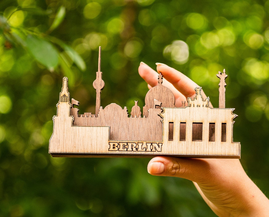 3D Berlin City Skyline, Handcrafted Laser Cut Décor, City Desk Decor ...