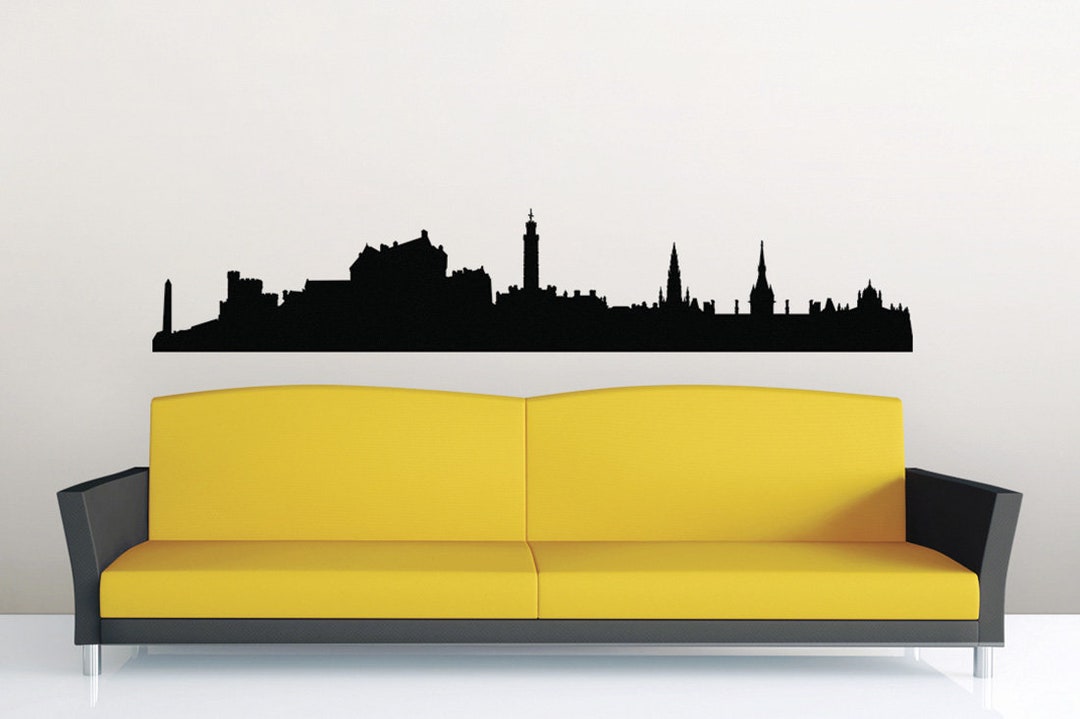 Edinburgh Wall Decal Skyline Vinyl Sticker Scotland Europe City ...