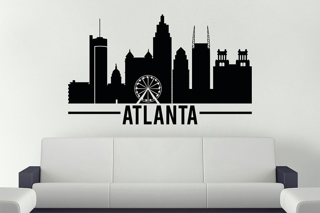 Atlanta Wall Decal, Skyline Vinyl Wall Decal. Atlanta Georgia Home ...