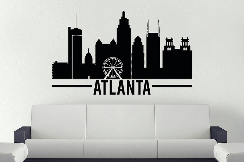 Atlanta Wall Decal, Skyline Vinyl Wall Decal. Atlanta Georgia Home ...