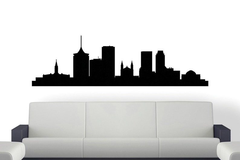 Tulsa Vinyl Skyline City Wall Decal Sticker Oklahoma City Silhouette ...