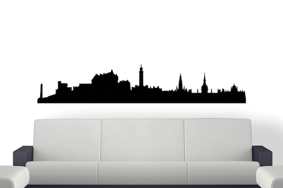 Wall Sticker Edinburgh Skyline Poster Edinburgh Castle Famous Fortress