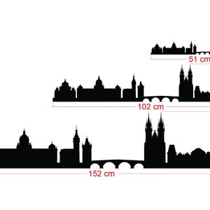 Prague Wall Decal Vinyl Sticker Czech Republic City Skyline Europe City ...