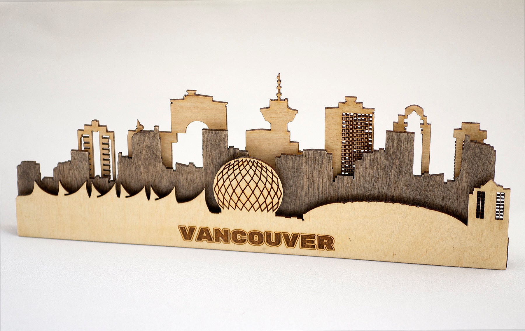 Vancouver City skyline Vancouver laser cut décor City desk | Etsy
