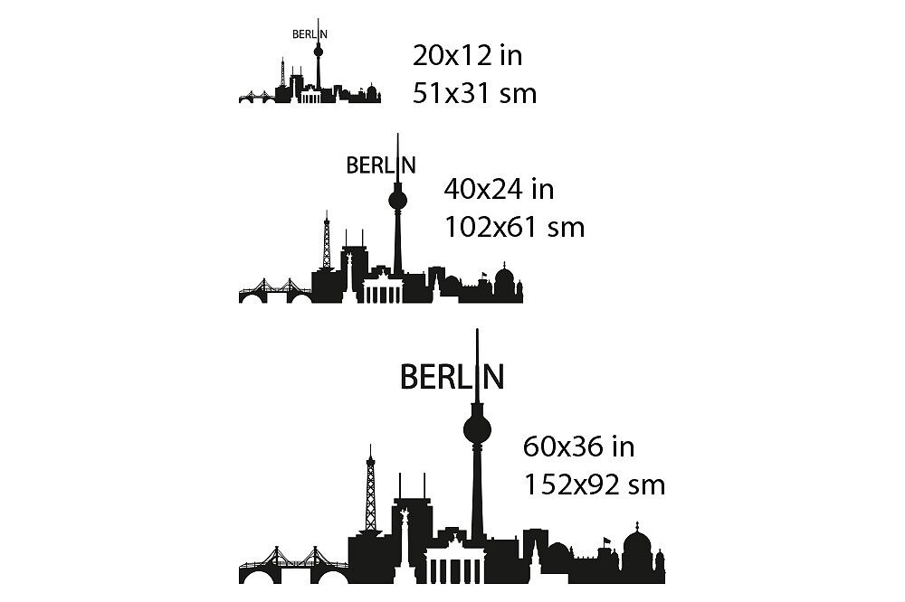 Berlin Wall Decal Berlin City Skyline Vinyl Wall Decal - Etsy