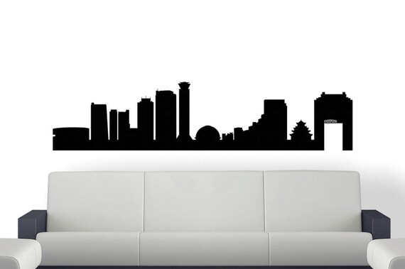 Osaka Skyline Wall Decal Vinyl Sticker Japan City Silhouette - Etsy