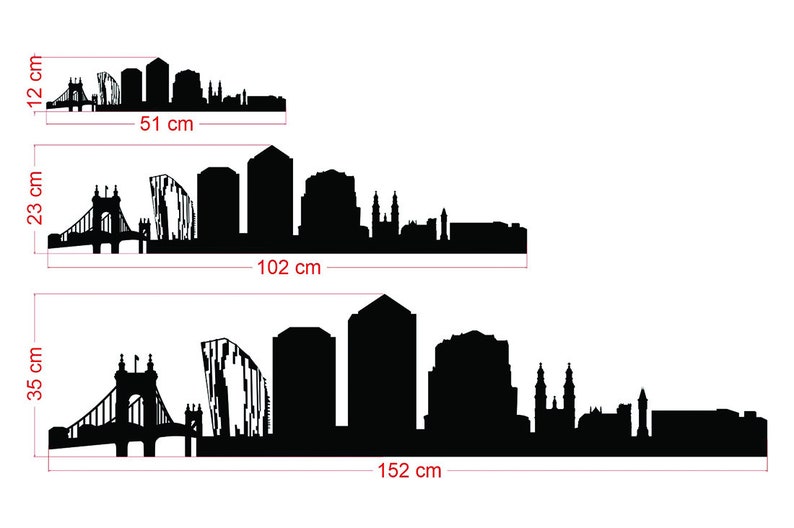 Covington Skyline Vinyl Decal Sticker Georgia Wall Art USA City ...